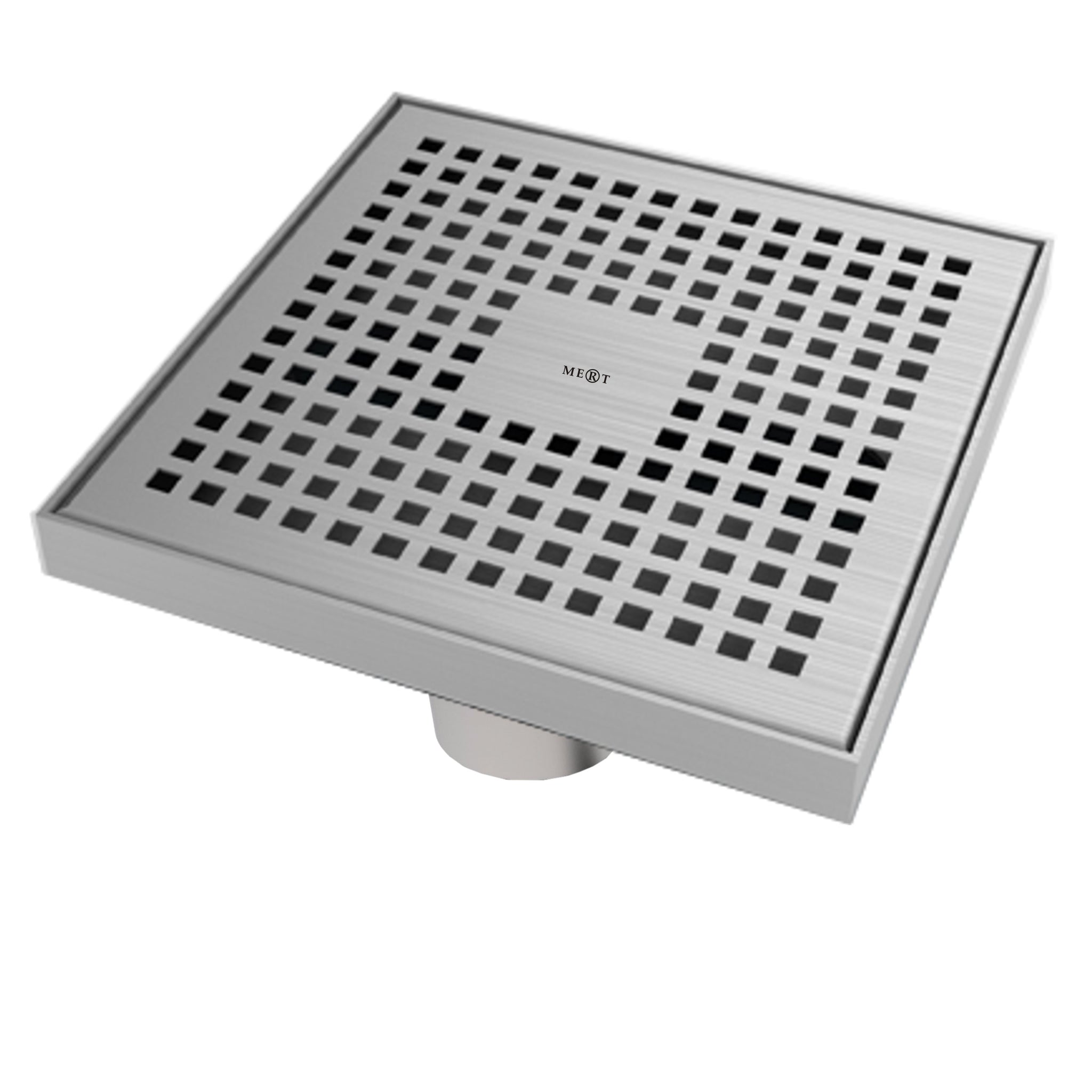 Ultra Flach Bodenablauf Design Kare komplett aus Edelstahl